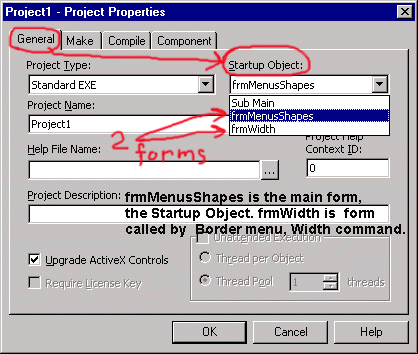Visual BASIC menus assignment